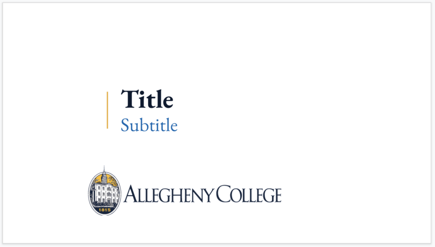Resources | Brand Center | Allegheny College