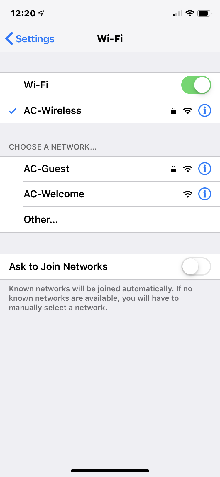 Wireless Configuration Guide for iOS | Information Technology Services | Allegheny College